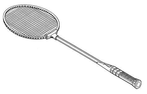 Badminton Racket Drawing Parts At Carl Cohn Blog