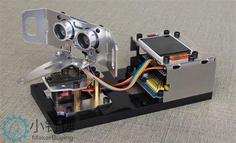 For Arduino超声波雷达铝合金拼装制作套件探测 大中学生编程学习 Snar24 小钉锤创客官网