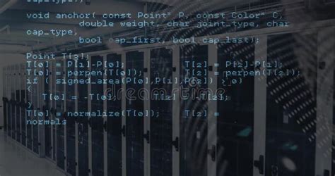 Animation Of Coding Data Processing Over Computer Server Room Stock Video Video Of Room