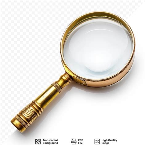 Premium Psd Magnifying Glass Isolated On White Isolated Background