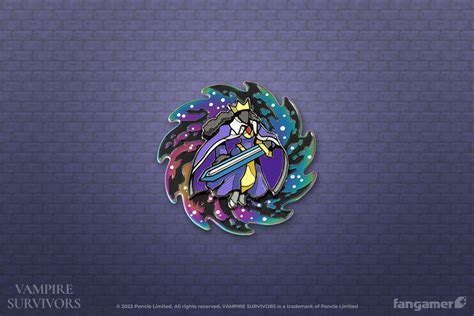 Vampire Survivors Queen Sigma Spinning Pin Fangamer
