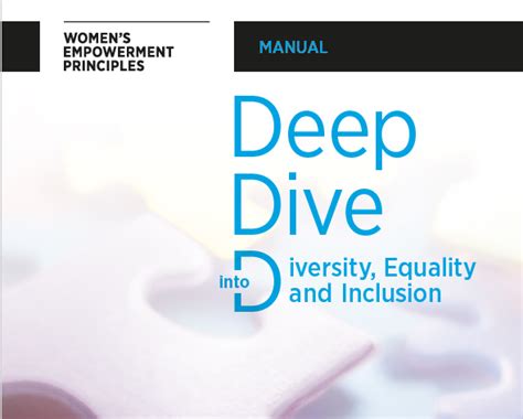 Deep Dive Into Diversity Equality And Inclusion WEPs