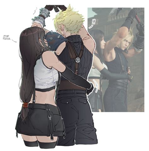 Pudelmudel Cloud Strife Tifa Lockhart Final Fantasy Final Fantasy