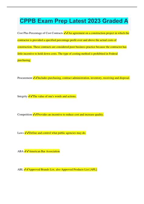 CPPB Bundled Exams Questions And Answers Latest Versions Updated With Certified