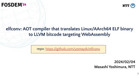 Elfconv Aot Compiler That Translates Linuxaarch64 Elf Binary To Llvm Bitcode Targeting