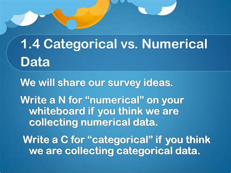 Ppt Lesson 2 14 Categorical Vs Numerical Data Powerpoint
