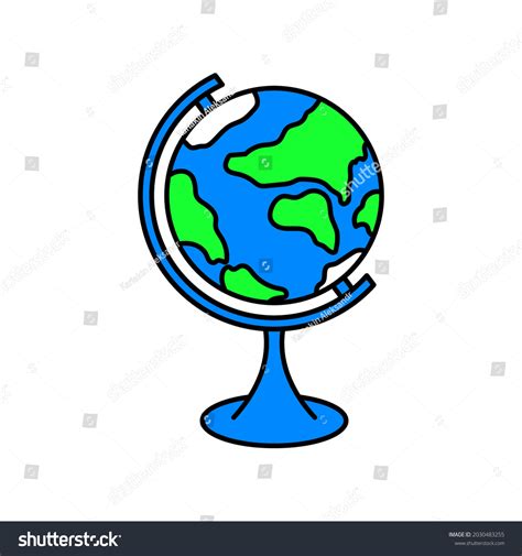 School Globe Drawing Vector Illustration Stock Vector Royalty Free