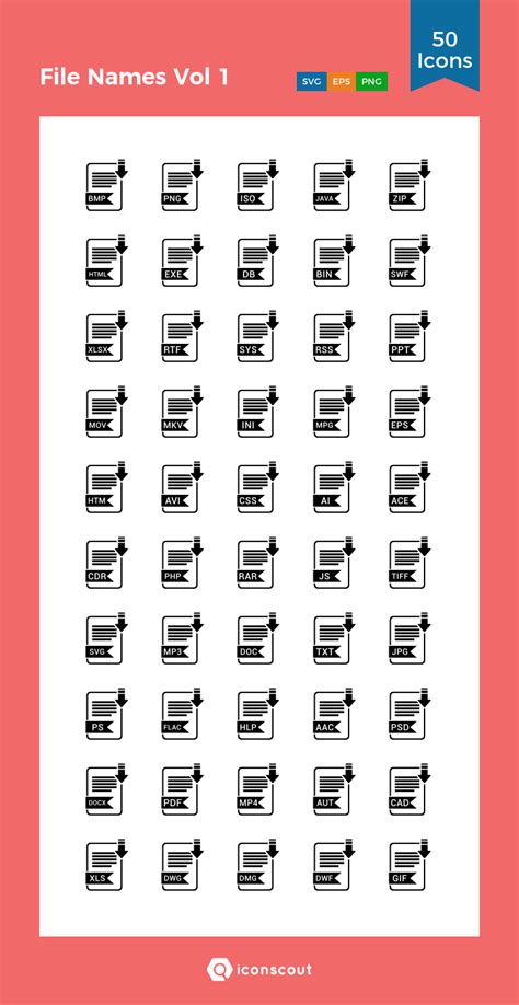 Download File Names Vol 1 Icon Pack Available In Svg Png And Icon Fonts