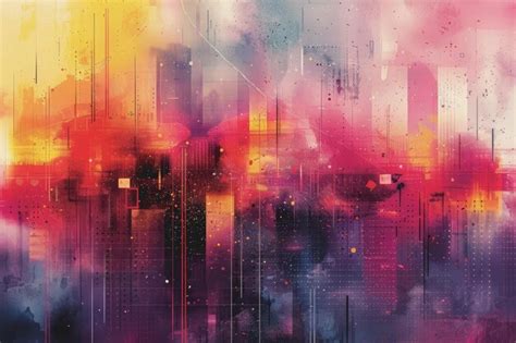 Premium Photo Abstract Wallpaper Blends Vibrant Watercolor Washes