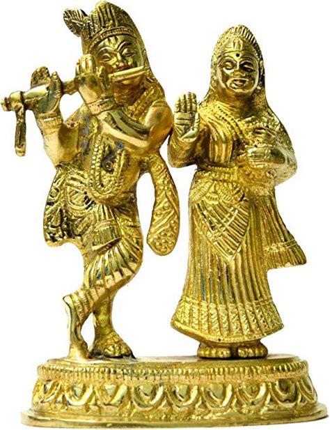 Royal Handicrafts Brass Radha Krishna Statue