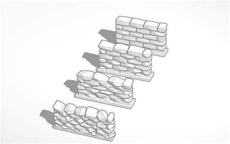 3d Design Stone Wall 6 12 22 30 Degree Tinkercad
