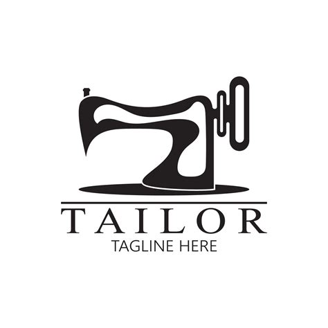 Tailor Logo Icon Illustration Template Combination Of Buttons For