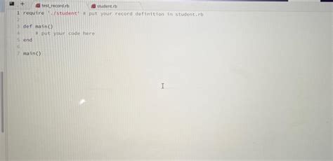 Solved Description Record Declarations In Ruby Complete And