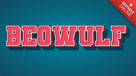 Beowulf Varsity Text Effect Generator