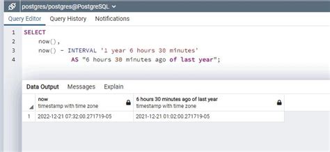 Postgresql Interval Data Type