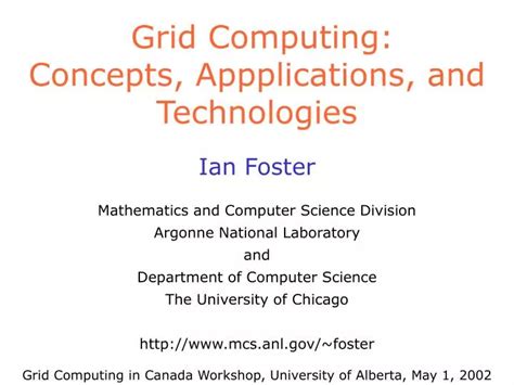 PPT Grid Computing Concepts Appplications And Technologies PowerPoint Presentation ID