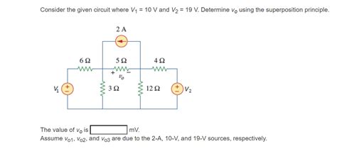 solved consider the given circuit where v1 10 v and v2