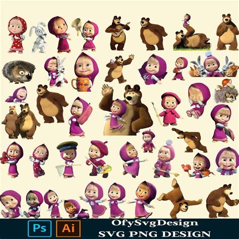 Masha And The Bear Cartoon Characters