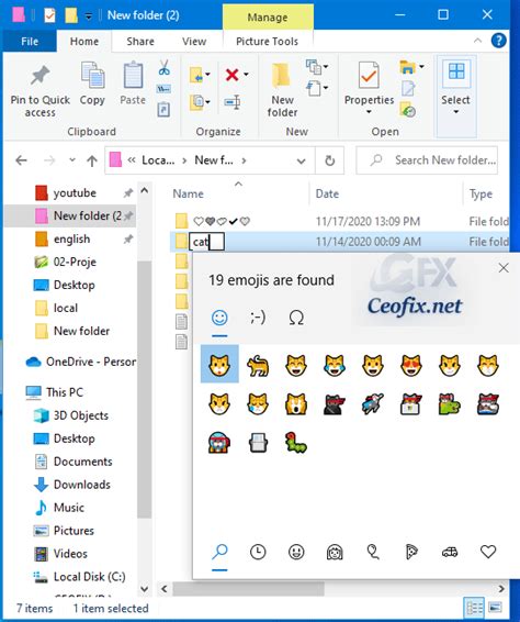 How To Use Emoji In File And Folder Names On Windows 10