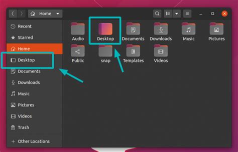 using files and folders on desktop screen in ubuntu