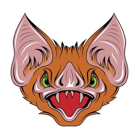 Ilustração em vetor de morcego de animal de morcego assustador tema de