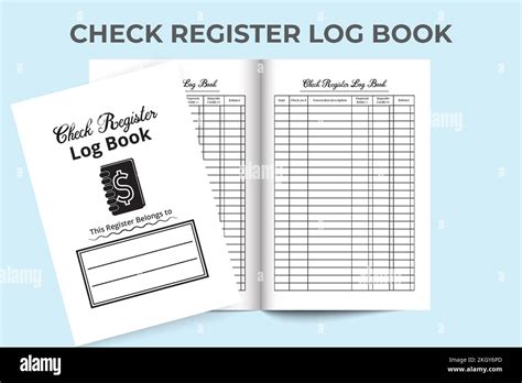 Check Register Log Book Kdp Interior Bank Balance Tracker And