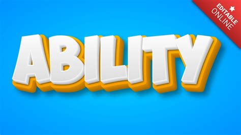 Ability Text Effect Generator