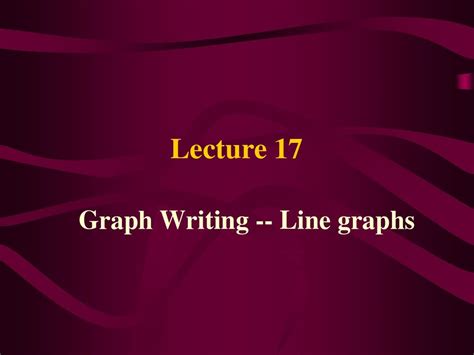 Lecture Graph Writing Line Graphs Word