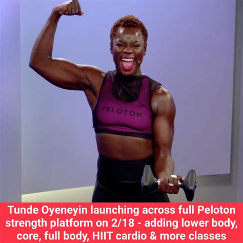 Tunde Oyeneyin Launching Across Full Peloton Strength Platform 218 Teaching Lower Body Core