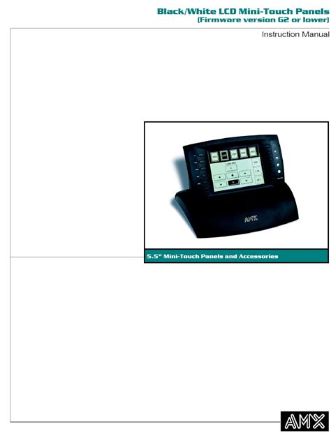 Amx Lcd Mini Touch Panels Instruction Manual Pdf Download Manualslib