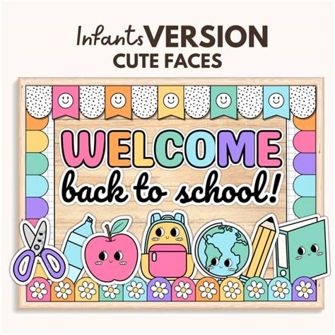 Bright Rainbow Welcome Back To School Bulletin Board Kit Tpt