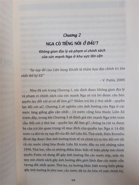 NƯỚc Nga HỒi Sinh SỨc MẠnh VÀ MỤc ĐÍch Trong MỘt TrẬt TỰ ToÀn CẦu MỚi