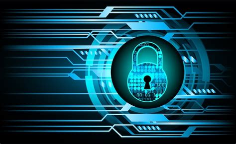 디지털 배경 사이버 보안에 닫힌 자물쇠 프리미엄 벡터