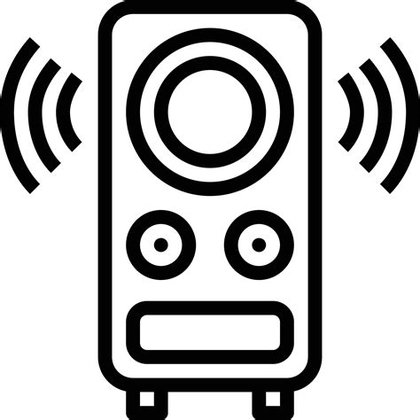 Speaker Music Song Computer Accessory Outline Icon 14358263 Vector