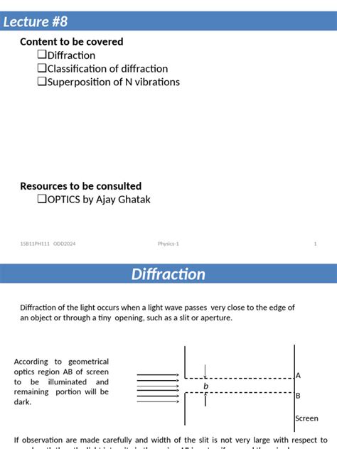 L8fraunhofer And Fresnel Class Of Diffraction 28 Aug Pdf