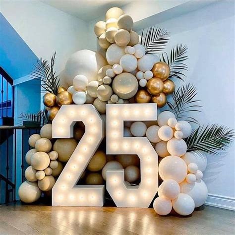 25th Birthday Celebration Balloon Decorations 25 Birthday Decorations