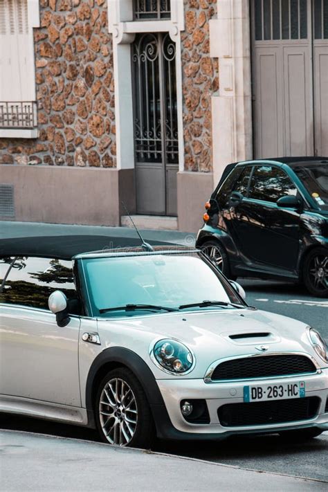 France Paris May 18 2023 White Mini Cooper S Cabrio In The City Editorial Photo Image Of