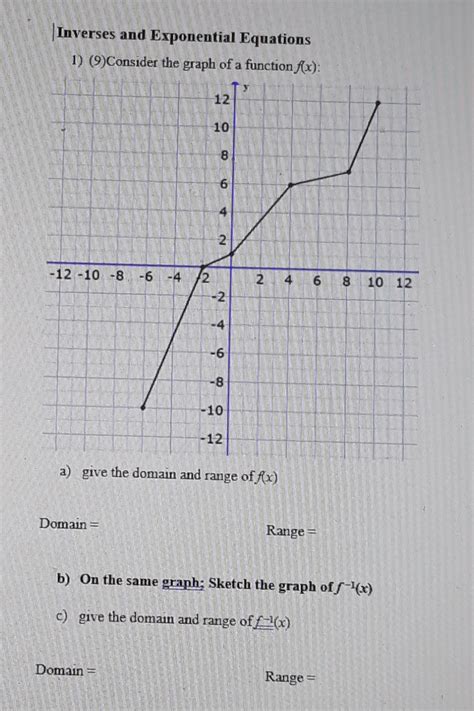 Inverses And Exponential Equations 1 9consider