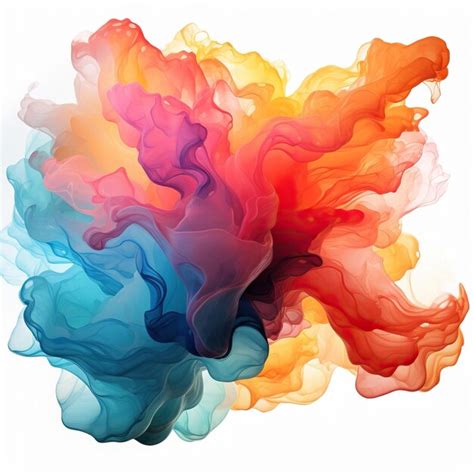 Realistic Vector Faded Color Design On White Background Premium Ai