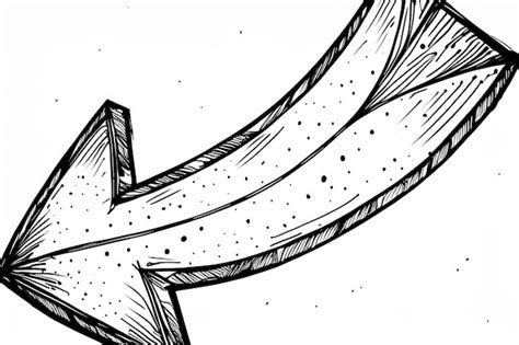 Black Left Cursor Doodle Arrow Premium Ai Generated Image