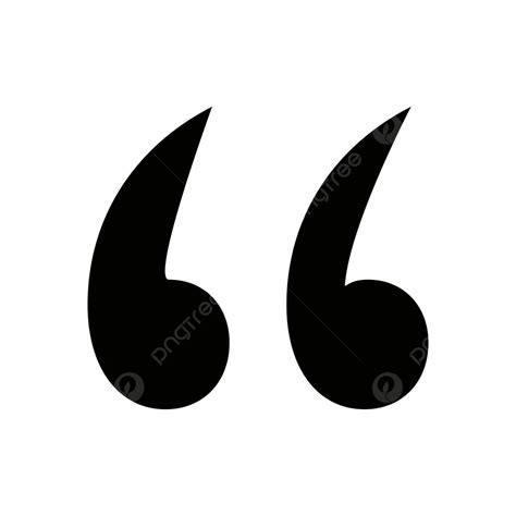 Simple Silhouette Icon For Quotation Marks Vector Graphic Outline Clean