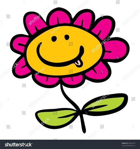Cartoon Flower Stock Vector Illustration 80490199 Shutterstock