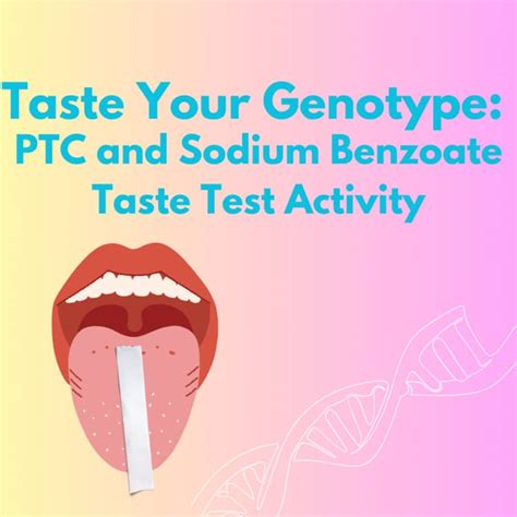 Ptc And Sodium Benzoate Taste Test Activity By Kaitlin Amorde Tpt