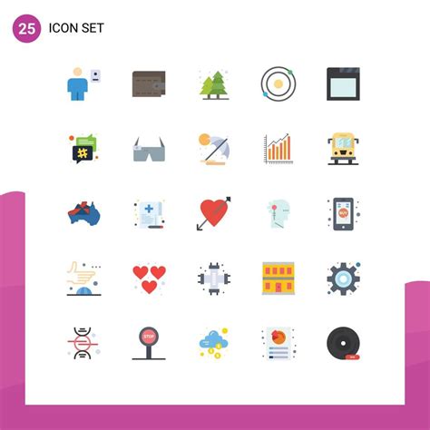 25 Universal Flat Colors Set For Web And Mobile Applications Tabs App Plant Structure Atom