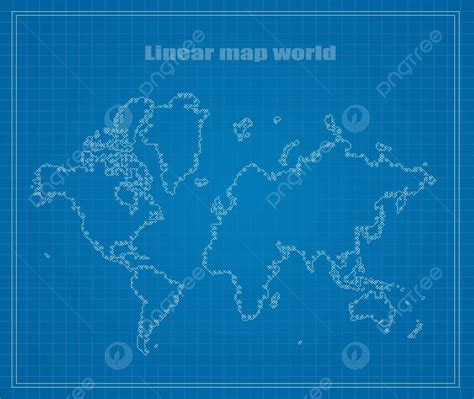 Map Of Earth Linear International Drawing Map Vector International