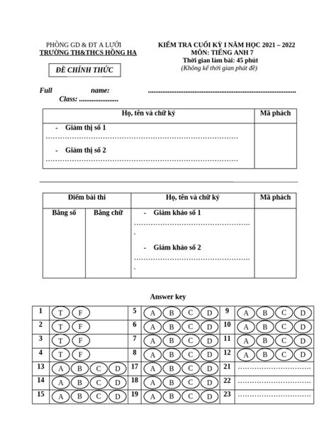 Anser Sheet Pdf