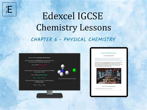 Edexcel IGCSE Chemistry Lessons Chapter Physical Chemistry Teaching Resources