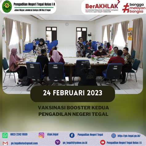 Vaksin Booster Kedua Pengadilan Negeri Tegal Pengadilan Negeri Tegal