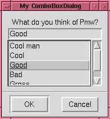 Pmw Comboboxdialog Reference Manual