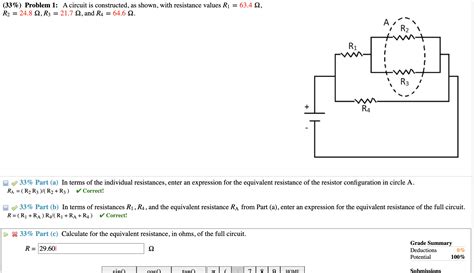 Solved 33 Problem 1 A Circuit Is Constructed As Shown Chegg
